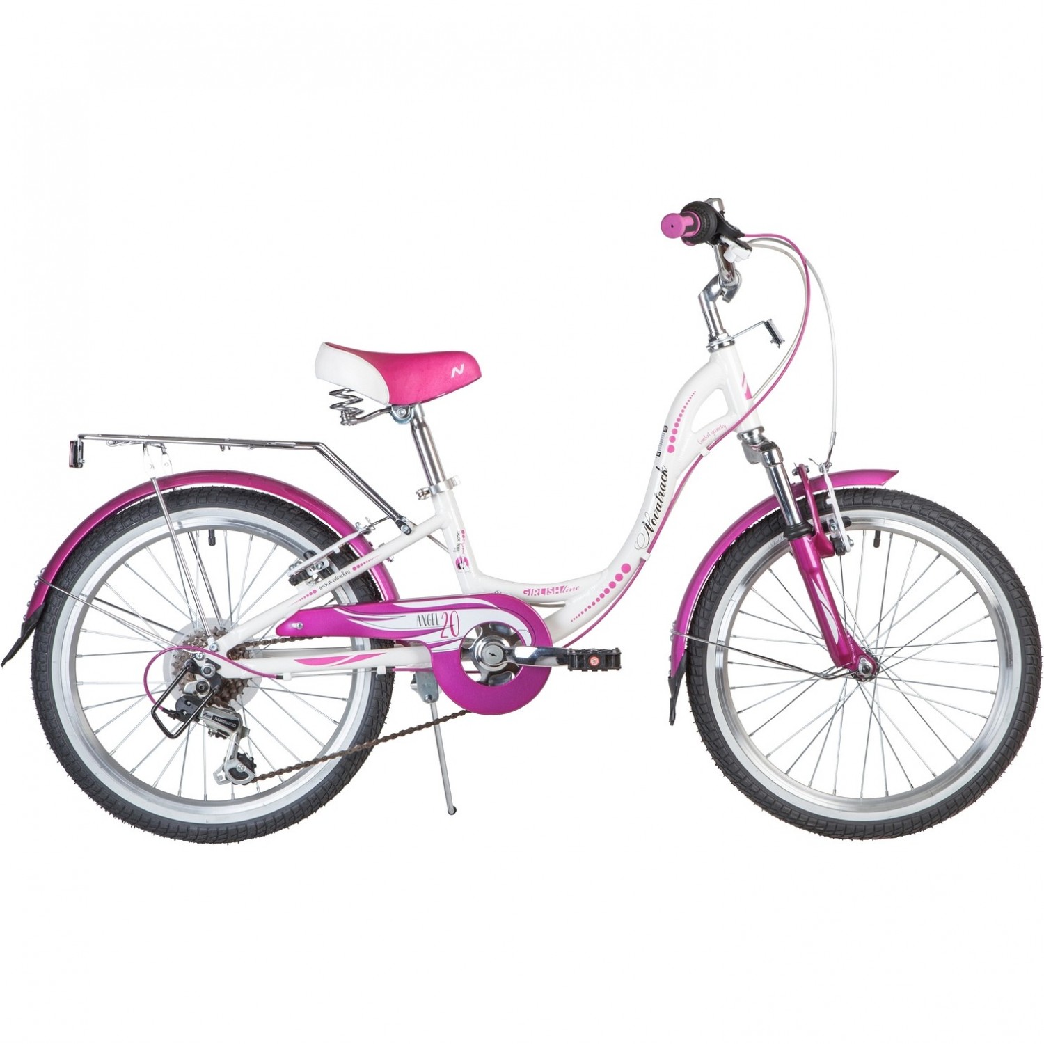 Подростковый велосипед NOVATRACK 20" ANGEL 6.V белый 20AH6V.ANGEL.WT9 ...