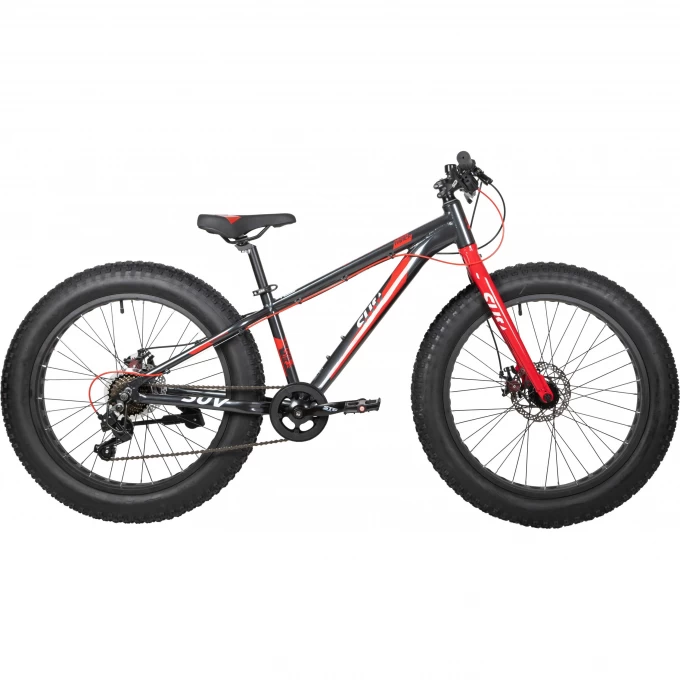 Велосипед NOVATRACK FATBIKE 24" SUV графит, 2024 24AHD.SUV.13GR4 ...